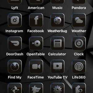 AMETAL Theme App Icon Set Custom Icons for iPhone and Android - Etsy