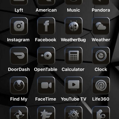 AMETAL Theme App Icon Set Custom Icons for iPhone and Android - Etsy