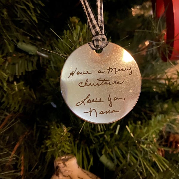 Your Handwritten Ornament -personalized Christmas Ornaments- Your ...
