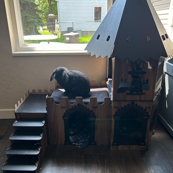Large Wizard Rabbit Tower: A Magical Nest | Medieval Design Bunny ...