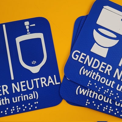 All Gender / Gender Neutral Bathroom with Urinal 3D Printed Restroom ...