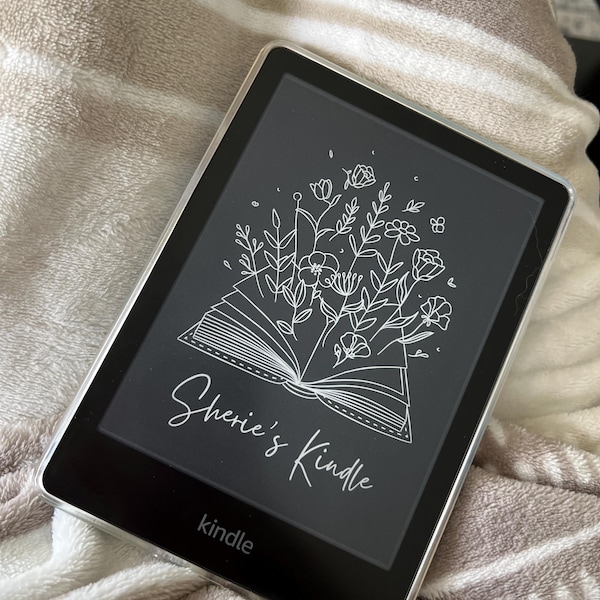 YOUR NAME Personalized Kindle Lock Screen, Book of Flowers Wallpaper ...