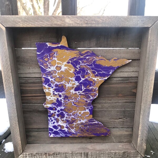 Minnesota MN State Crafty - Laser Cut Unfinished Wood Cutout Craft ...