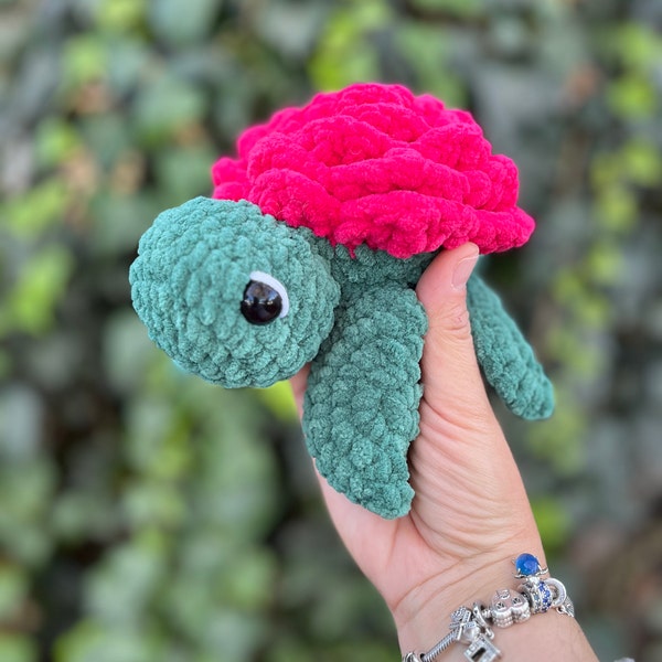 Rose Turtle Crochet Pattern PDF Download, Beginner Friendly Amigurumi ...