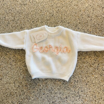 Custom Hand Embroidered Baby Sweaters - Etsy Canada