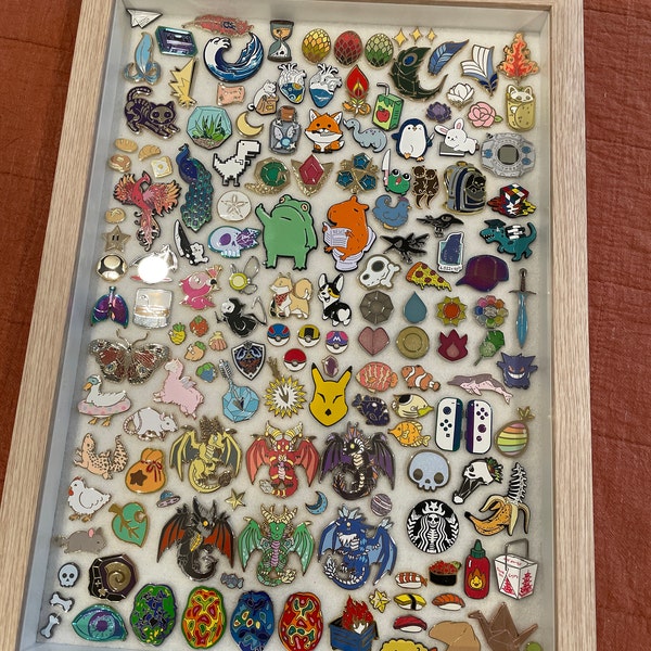 13x13” Square Pin Display Frame With Acrylic Cover – for Enamel Pins ...