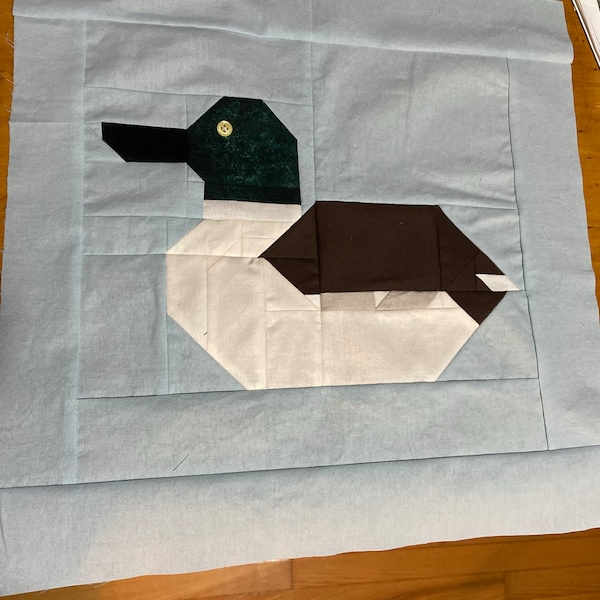 Mallard Duck Animal Camping Hunting Quilt Block PDF Pattern ...