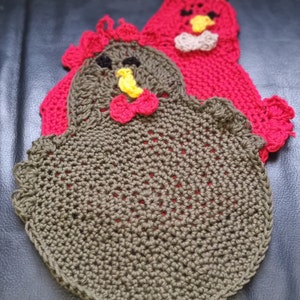 Crochet Pattern for the Swanky Chicken Trivet Potholder PDF | Etsy