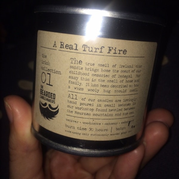 A Real Turf Fire Soy Candle, Poured by Hand, Irish Candle, Inspired by ...