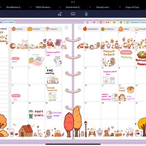 Cute Study Digital Stickers for Goodnotes Planner Hand Drawn Student ...