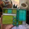 Teal Stained Glass Box, Stained Glass Jewelry Box, Stained Glass ...