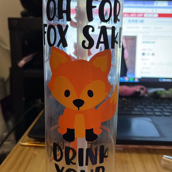 For Fox Sake Drink Your Water Svg, Water Tracker Svg, Funny Svg, Water ...
