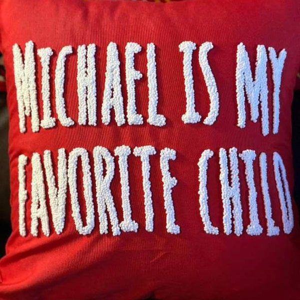 Personalized Baby Girl Name Punch Needle Pillow, Kids Room Decor ...