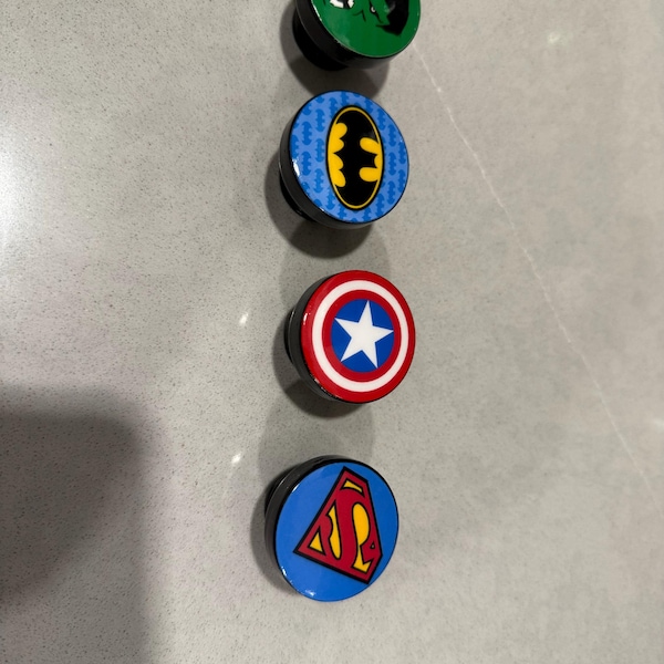 SUPERHERO Knobs Drawer Pulls Handles Bedding Kids Room Decor ...