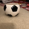 Soccer Ball Ceramic Planter, Sports Fan Flower Pot Bowl, Athletic ...
