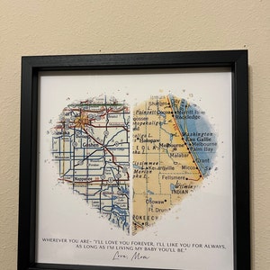 Personalized Long Distance Family Maps on Wood: 3-5 Locations, Custom ...