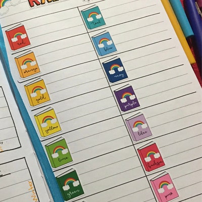 Read the Rainbow Reading Challenge Planner Stickers Reading Planner ...