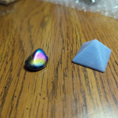 Angelite PYRAMIDS Crystal Pyramids Healing Pyramids Stones for Grids ...