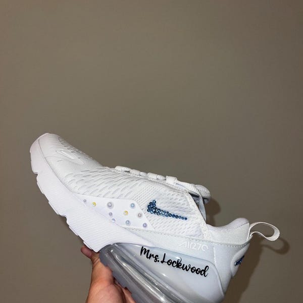 Wedding Bridal Sneaker Personalized - Nike Air Max 270 Wedding Sneaker ...