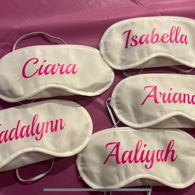 Personalized Sleep Mask / Slumber Party Mask / Bridal Party Mask - Etsy