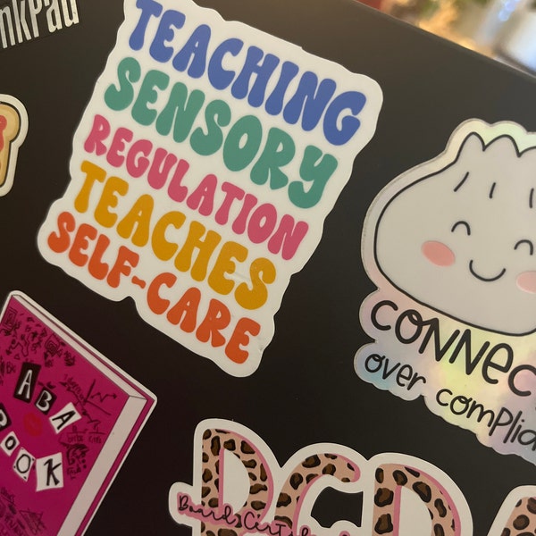 Teach Sensory Regulation Self-care Sticker 3x3" Autism Special Needs ...