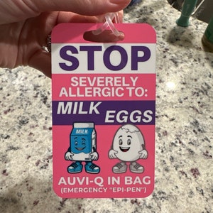 Custom Food Allergy Stickers for Lunch Boxes Labels School Children ...