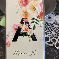Personalised CLEAR OPAQUE FLORAL Font Phone Case Cover for iPhone 14 13 ...