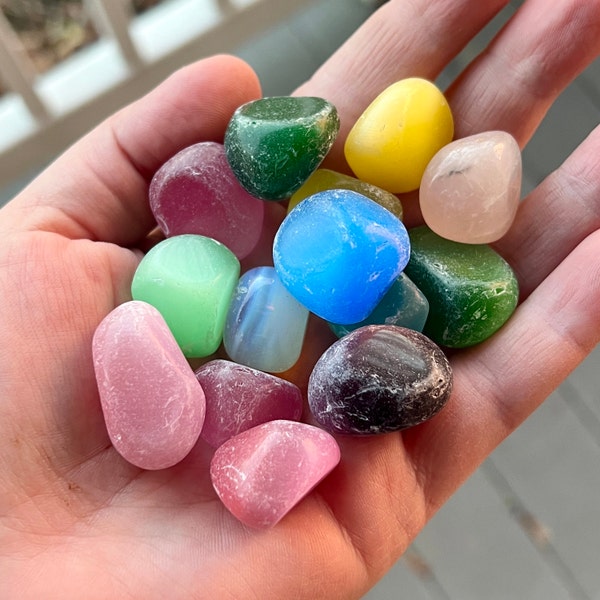 Premium One Pound Crystal Crystals Medium Tumbled Stones Beautiful Mix ...