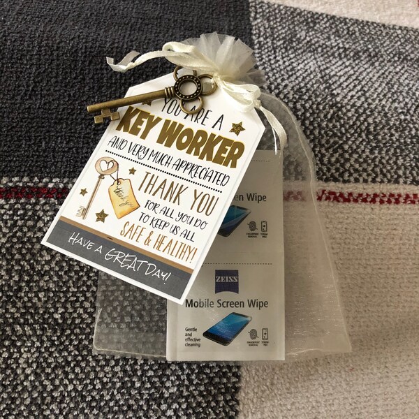Key Frontline Workers Appreciation Gift Tag, Thank You Gift Essential ...