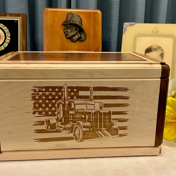 Companion Large Wooden Urn Cherry Box Walnut Wood Urn Handmade Burial ...