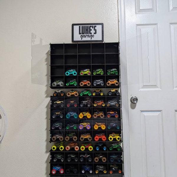 OLD BLACK Monster Trucksdisplay Shelf,monster Truck Display Case|wall ...