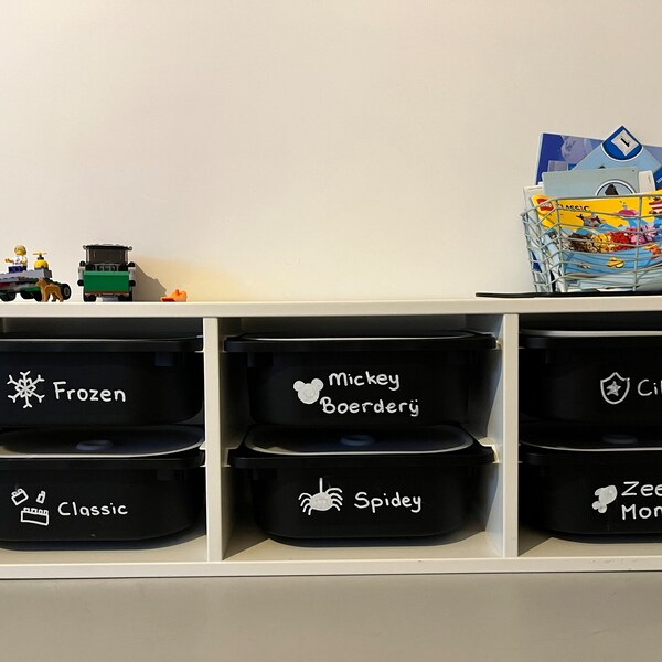 Chalkboard Labels for Ikea Trofast, Trofast Blackboard Stickers, Ikea ...