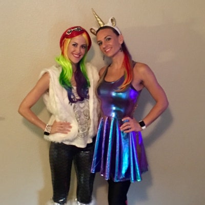 Holographic Oil Slick Skater Fit N Flare Tank Dress Club, Rave, Sexy ...