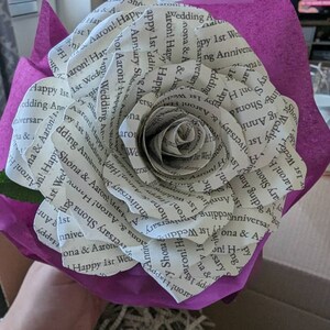 Pink Book Paper Roses Book Page Classic Literature - Etsy