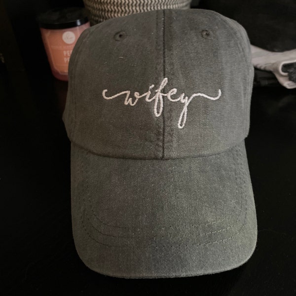 Wifey Handwriting Script Baseball Cap - Engagement Gifts - Honeymoon ...