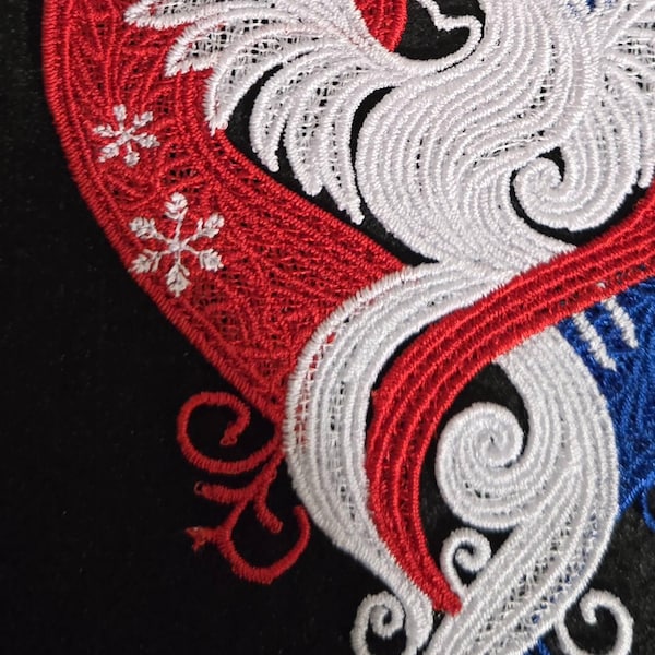 Christmas Angel Heart Embroidery Design - Etsy