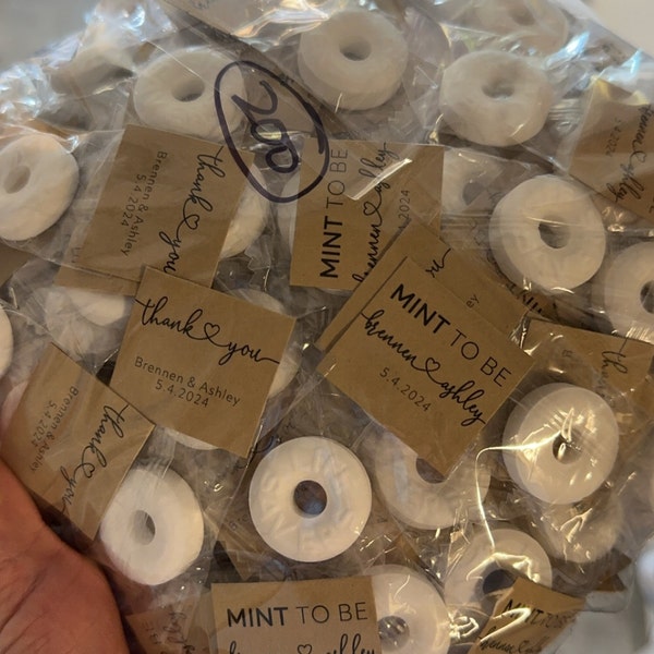 100pcs Mint to Be Wedding Favors,wedding Mints Labels,custom Wedding ...