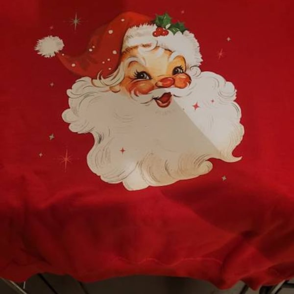 Red Vintage Santa DTF Transfer Print(only) Ready to Press - Etsy