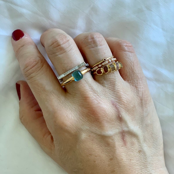 Orange Birthstone, Topaz Ring, November Birthday Gifts for Her, Boho ...