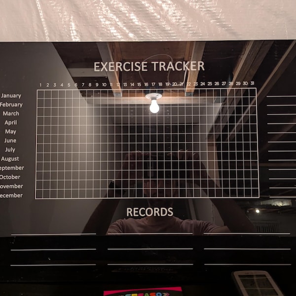 Custom Detailed Habit Tracker, Transparent Dry Erase Board, Wall ...