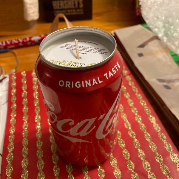 Coke Soy Candle - Hand Poured Coca Cola Soda Can Candle - Custom ...