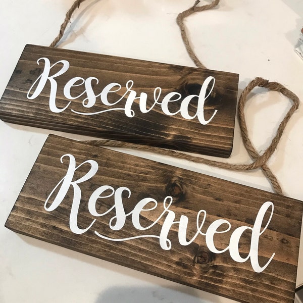 Wedding Reserved Sign - Wood Reserved Sign - Reserved Sign - Wedding ...