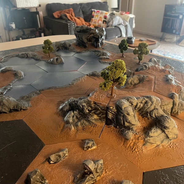 Modular Terrain Tiles: 3D Printed Hex Landscape - Tabletop Games - Etsy