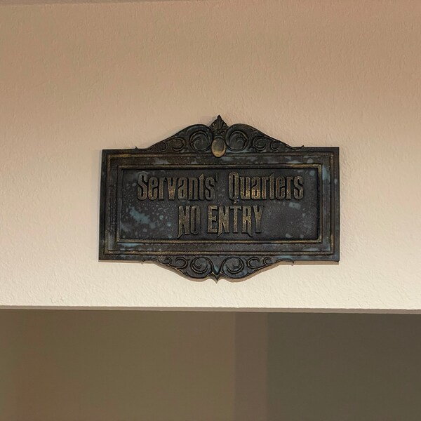 Replica Servant Quarters Plaque Sign Plague - Etsy
