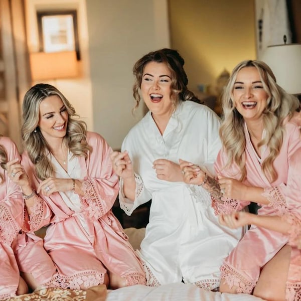 Bridesmaid Robes Set of 4,5,6,7,8,9,10,11,12,13,14,15, Bridesmaid Gift ...