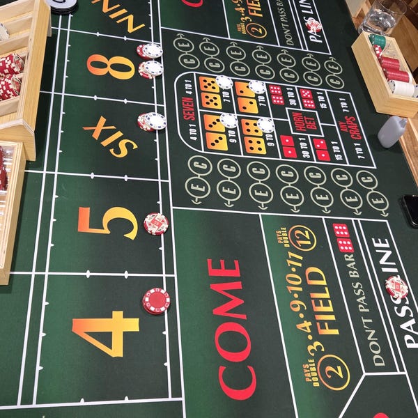 Craps Table (affordable/portable) Includes Literally Everything but Chips - Etsy