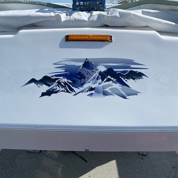 1 RV Trailer Motorhome Mountain Scene Decal Graphic -630-3 - Etsy