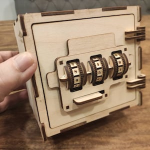 Safe With Combination Lock. 1/8inch 3.175mm. Laser Cut Files SVG, PDF ...