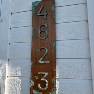 Highland Rust House Numbers, Modern House Numbers Sign, Steel Address ...