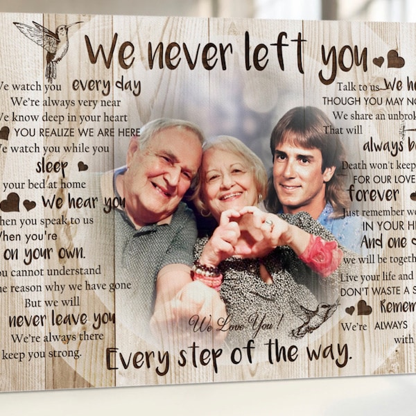 Personalized Safe in Jesus's Arms Canvas From Photo Sympathy Father ...